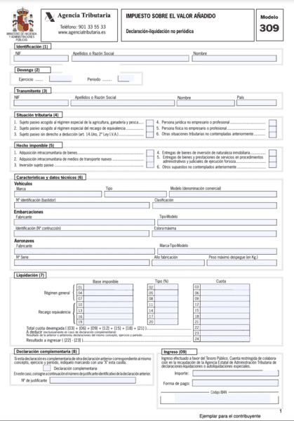 ¿Cómo rellenar el Modelo 309? Asesoría Fiscal Online